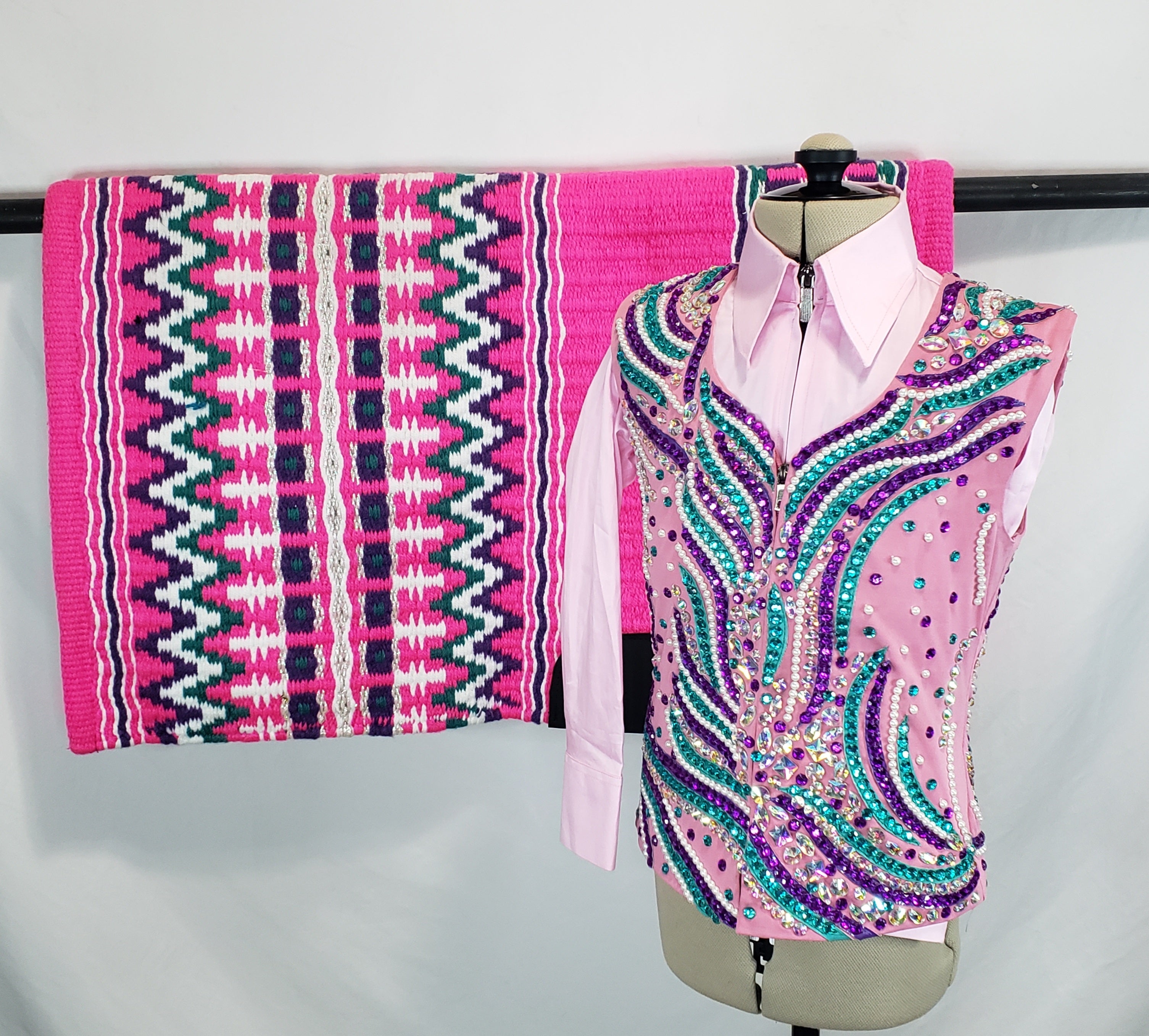 CUSTOM Bubblegum Princess Vest shirt & pad set – Show Clothes by Tracy
