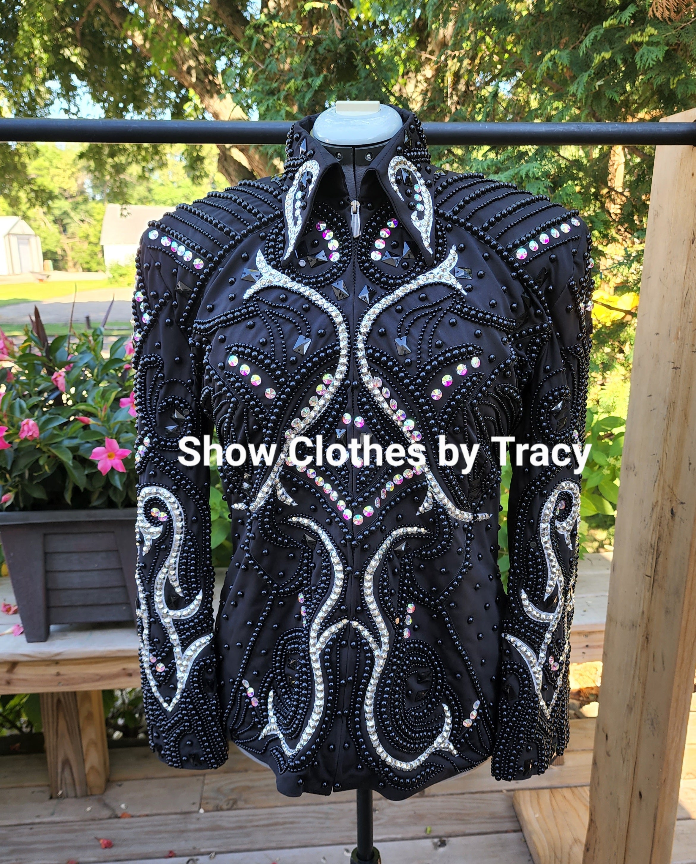CUSTOM Black & Silver Showmanship Jacket – Show Clothes by Tracy